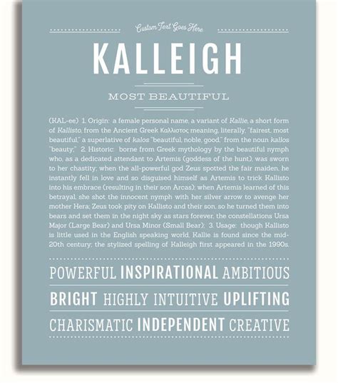 Kalleigh Name Art Print In