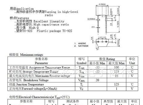 变容二极管 Bb202 低价直销 电子元器件 维库仪器仪表网