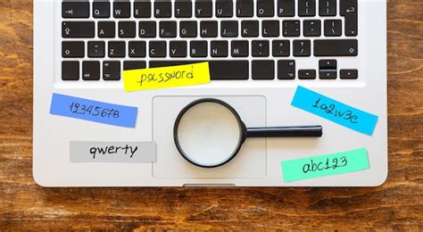 Premium Photo Password Weak Bad Cyber Security Laptop Computer With