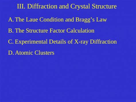 Ppt Diffraction Crystal Structure Dokumen Tips