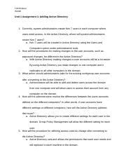 Homework Assignment 1 Tiah Hinkson IS3340 Unit 1 Assignment 1 Adding