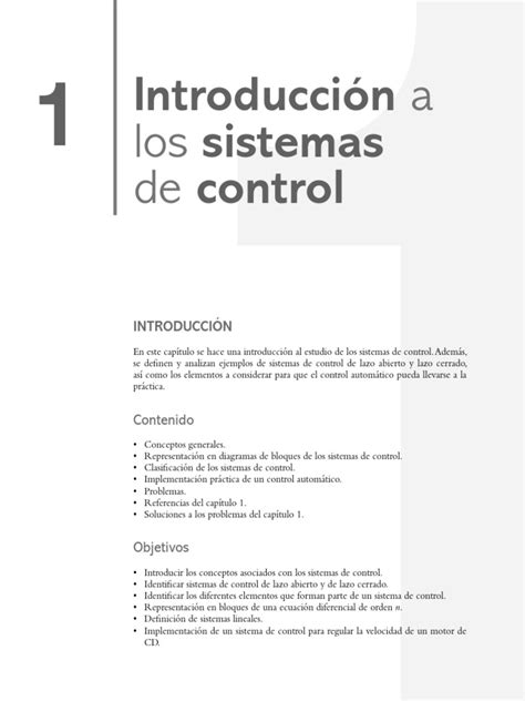Intro Control 1 Pdf Sistema De Control Ecuaciones