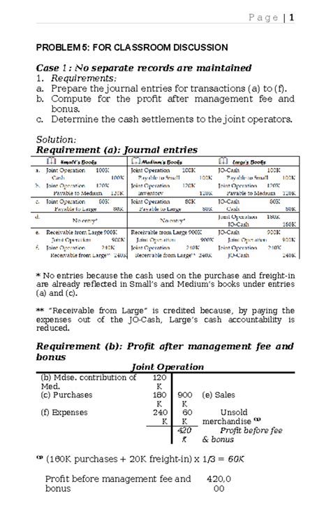 chapter 6 problem 5 answer key problem 5 for classroom discussion