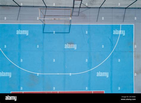 Aerial View Of A Goal Of A Futsal And Handball Field Stock Photo Alamy