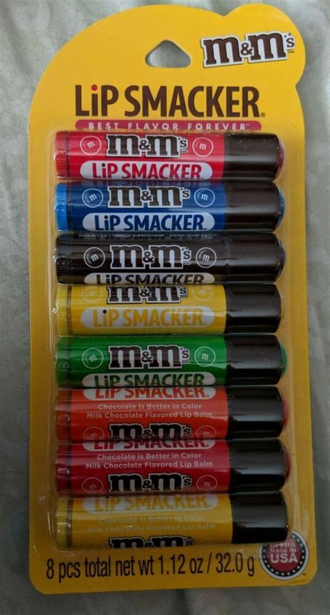Lip Smacker Lip Balm Mandms Chocolate Flavored Party Pack 8 Count New