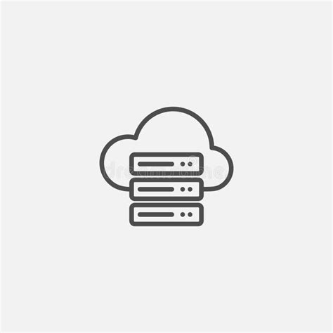 Data Cloud Vector Icon Vector Illustration Database Sign Symbol Icon