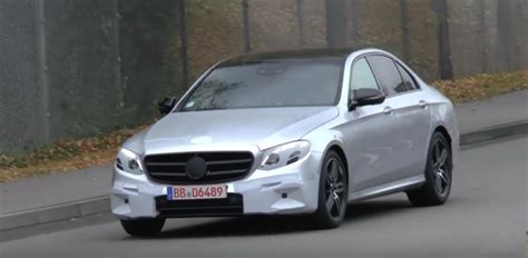 Silver 2017 Mercedes Benz E Class Sedan Prototype W213 Reveals Almost