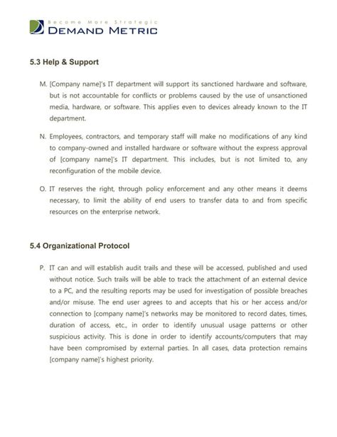 Mobile Device Policy Template Pdf Smartphones Consumer Electronics