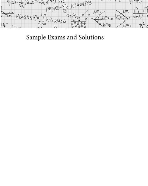 Sample Exams And Solutions Conquering The Physics Gre