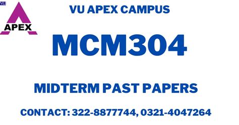 MCM304 Midterm Past Papers