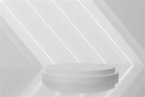 Premium Psd Modern D Podium With Neon Light