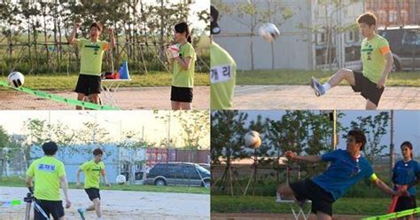 런닝맨 박지성vs구자철 캡틴들의 족구대결 상상초월