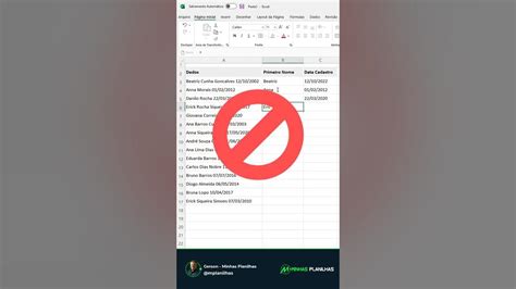 Preenchimento Relâmpago No Excel Para Aumentar A Produtividade Shorts