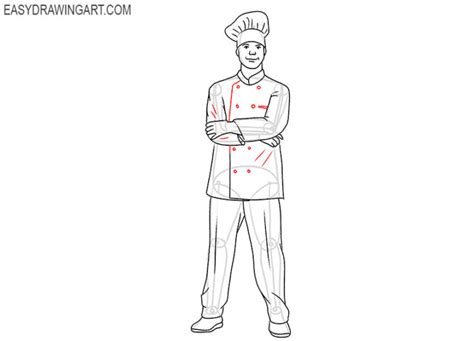 How To Draw A Cook Easy Step By Step Tutorial