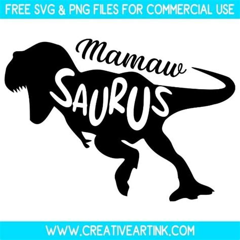 Mamawsaurus SVG Free SVG Files Creativeartink