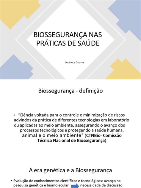 Biossegurança Nas Práticas De Saúde Pdf Laboratórios Transgênicos