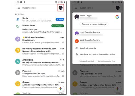 Controla varias cuentas de correo en Gmail así las puedes añadir