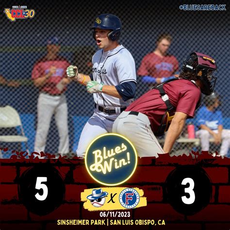 Slo Blues Baseball On Twitter Blues Split With Sb Win Summer