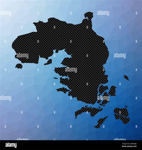Bintan Island Geometric Map Stencil Shape Of Bintan In Low Poly Style