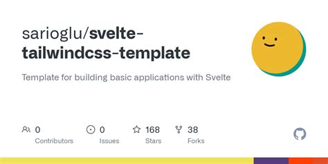 Github Sarioglusvelte Tailwindcss Template Template For Building Basic Applications With Svelte