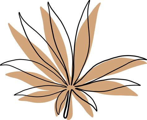 Simplicity Cannabis Leaf Continuous Freehand Drawing 23448875 Png