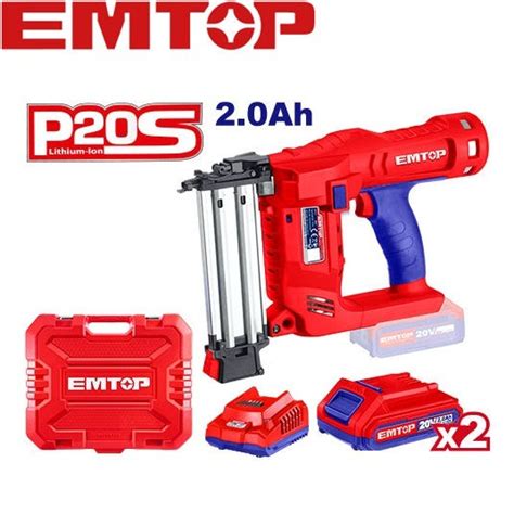 Emtop เครื่องยิงตะปู แบตเตอรี่ ไร้สาย 20 โวลท์ รุ่นงานหนัก รุ่น