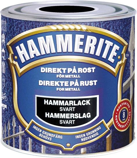 Hammerite Hammer Effect Metallfärg Svart 0.75L • Pris