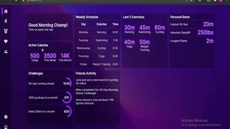 Designing A Modern Fitness App Interface With Html And Css Source Code Youtube