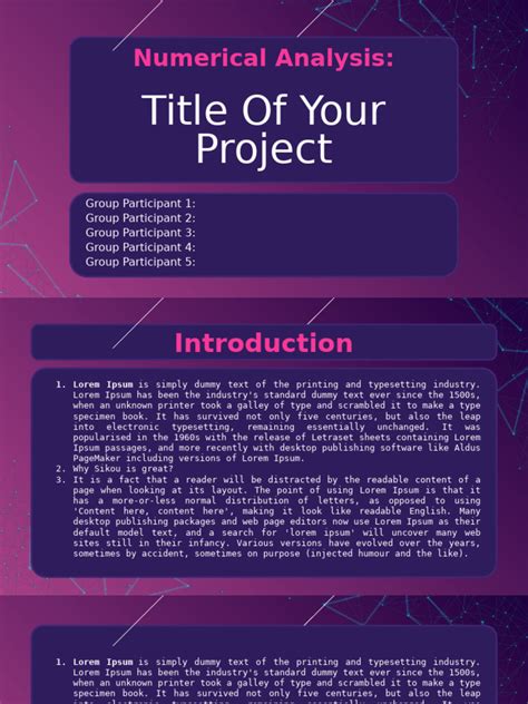 Numerical Analysis Presentation Pdf Page Layout Typography