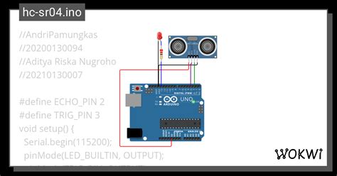 Sensor Ultrasonic Dengan Led Wokwi Esp32 Stm32 Arduino Simulator