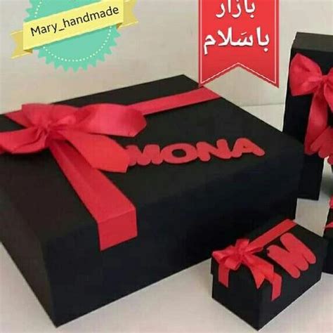 خرید و قیمت جعبه کادوی شیک طرح اسامی،موجود در 4سایز مختلف ترب