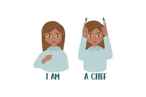 I Am A Chef British Sign Language Svg Cut File By Creative Fabrica