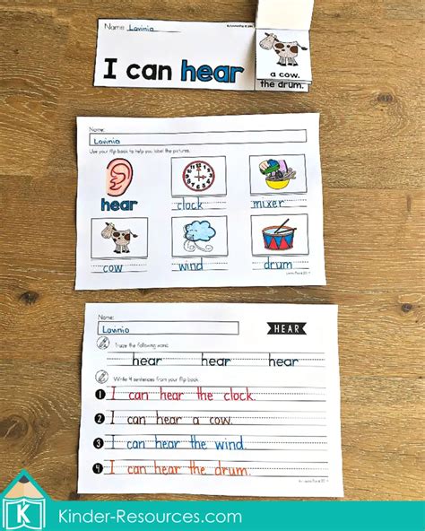 5 Senses Flip Books And Flap Book