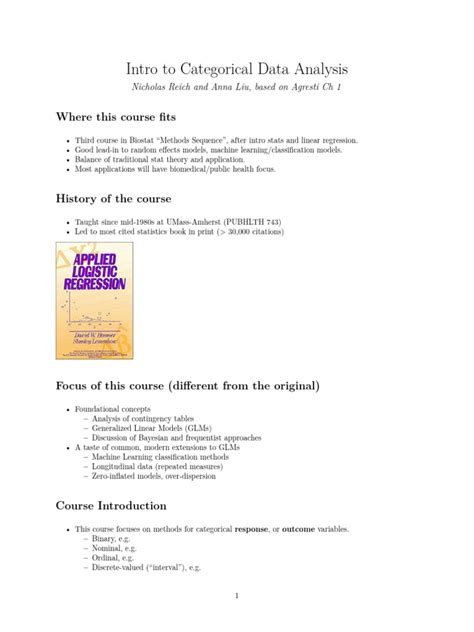Cda Course Pdf Chi Squared Distribution Statistical Classification