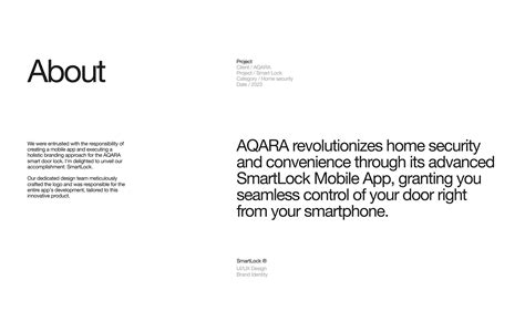 SmartLock Branding Smart Home UX UI Design Behance