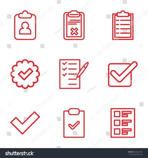 Checkbox Icons Set Set Of 9 Checkbox Outline Royalty Free Stock