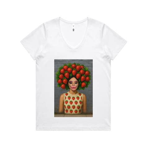 חולצת נשים לבנה סאפיר תותים Merchadvice