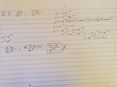 Second Derivative Of Parametric Function Why Is This Not Right R