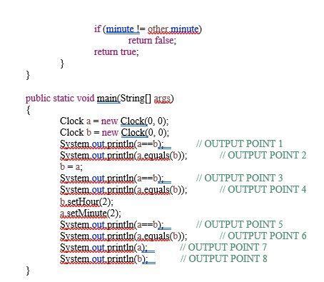 Solved Given The Clock Class Defined Below Write Down The Chegg