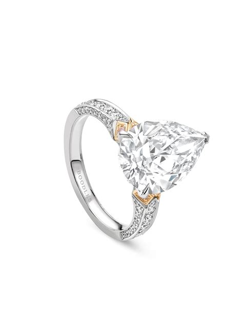 Peace Of Mined Pear Cut Diamond Platinum Ring Boodles