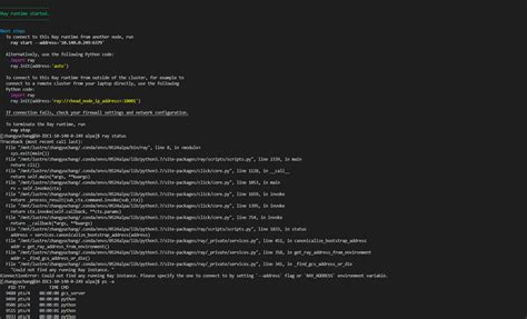 Ray Start Head Succeed But Ray Status Could Not Find Any Running Ray Instance Ray