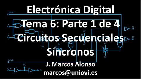 Electrónica Digital Tema 6 Circuitos Secuenciales Síncronos Parte 1