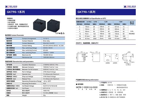 GKT90-1系列--国科继电器|中山市小榄镇国科继电器公司