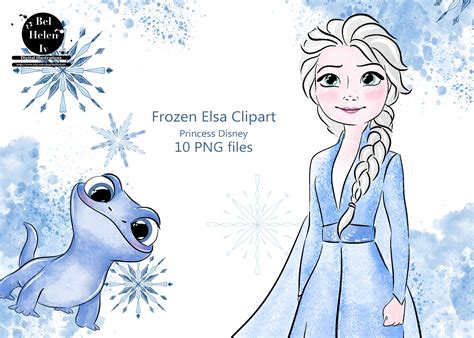 Frozen Inspired Clipart Planner Stickers Frozen Lizard Sisters Watercolor Clip Art Clip