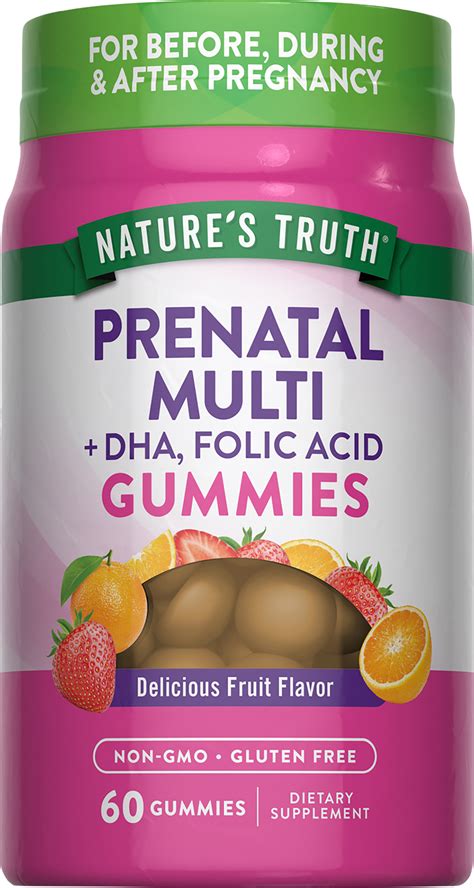 Prenatal Multivitamin Gummies With Dha And Folic Acid 60 Count