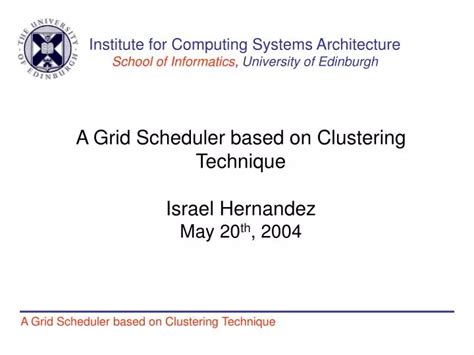 ppt clustering based grid scheduler for efficient resource allocation