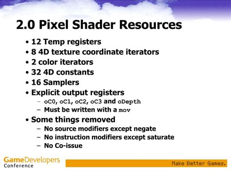 Ppt Introduction To The Directx Shader Models Powerpoint