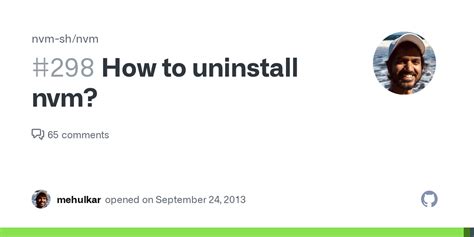 How To Uninstall Nvm Issue Nvm Sh Nvm GitHub