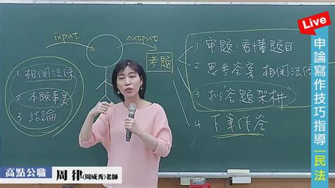 【申論寫作技巧指導－民法】 如何快速掌握申論題 審題 思考 擬答 作答 分享直播！抽好課！ 活動辦法： 1加入高上高普考粉絲團 2