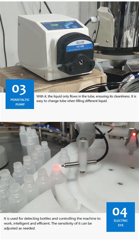 Zonesun Zs Afc7 1 Custom Rotary Peristaltic Pump Liquid Filling Cappin